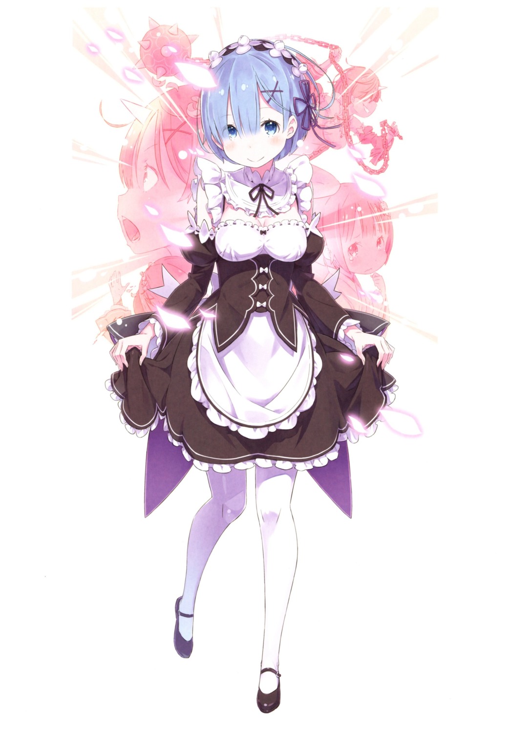 ootsuka shinichirou re zero kara hajimeru isekai seikatsu rem (re zero) cleavage horns maid ...